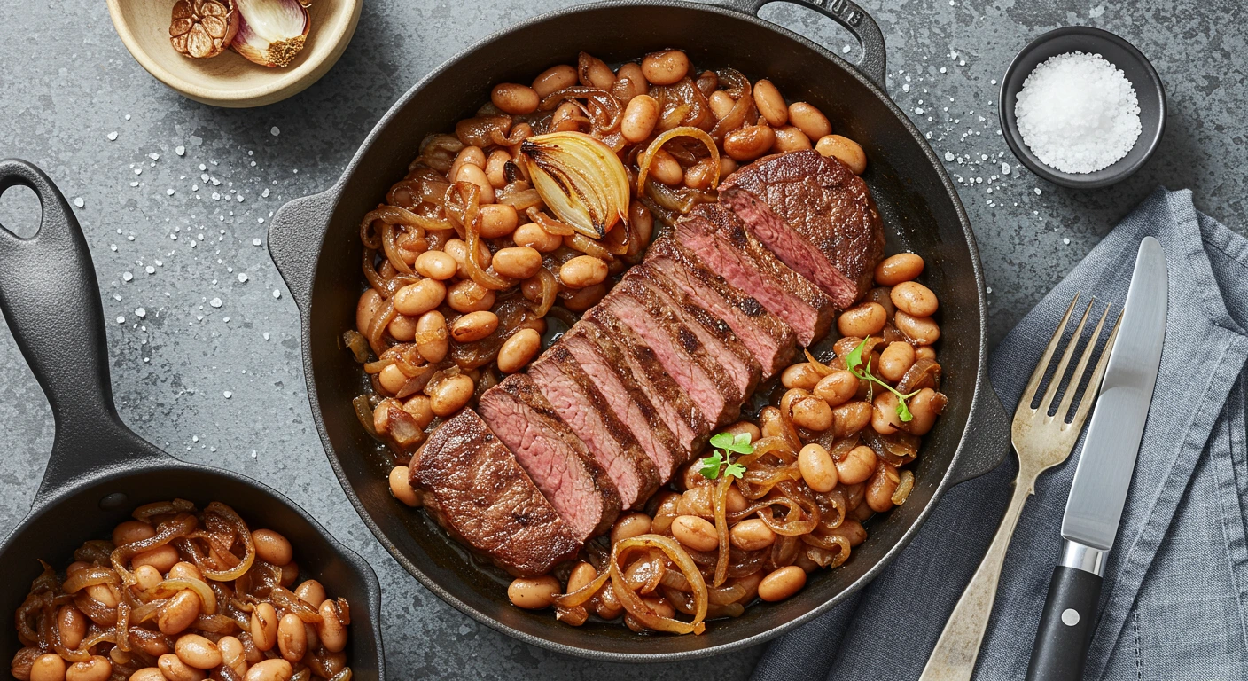 Steak and Beans and Onions Recipe A Delicious Meal You’ll Love ...