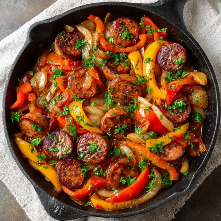 Simple Sausage Skillet with Andouille Sausage - Meatydelights