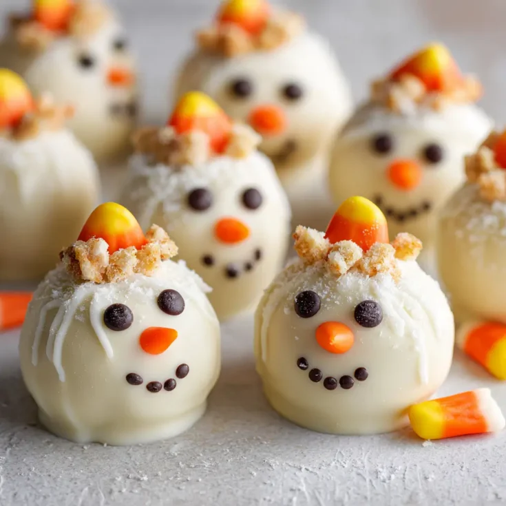 Cute Snowmen Truffles Recipe - Meatydelights