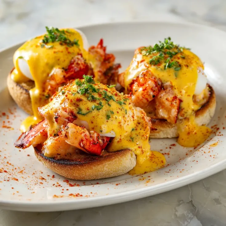 Bay Lobster Eggs Benedict with Cajun Hollandaise - Meatydelights