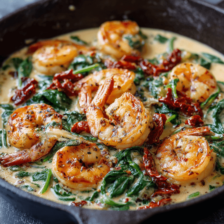 Creamy Tuscan Shrimp Recipe - Meatydelights