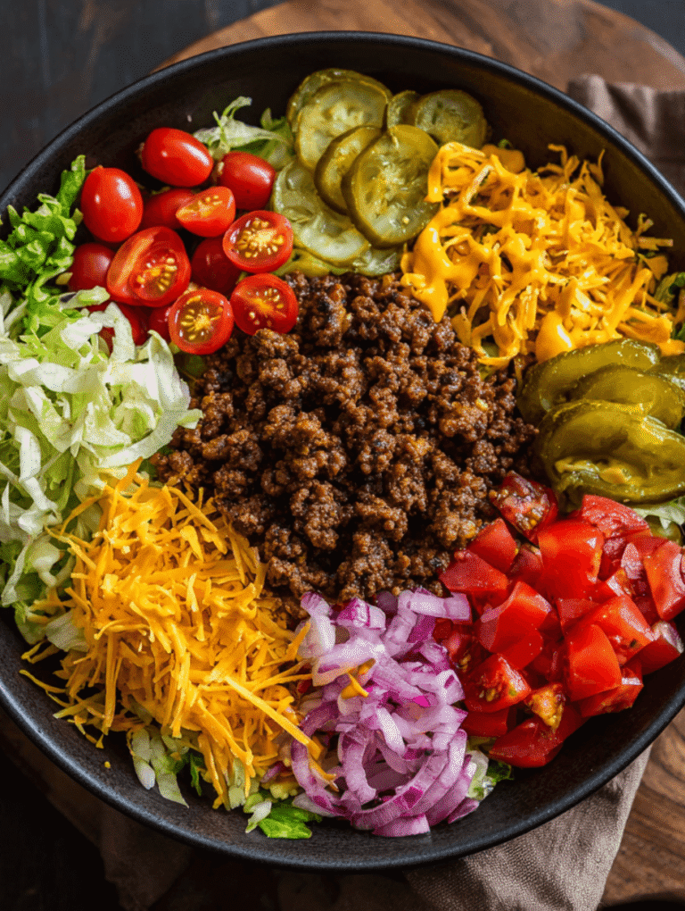Loaded Burger Bowls Recipe - Meatydelights