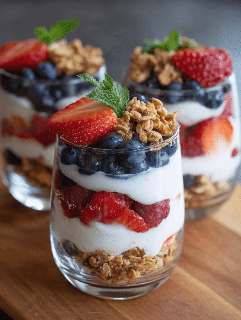 Greek Yogurt Berry Parfait Recipe - Meatydelights