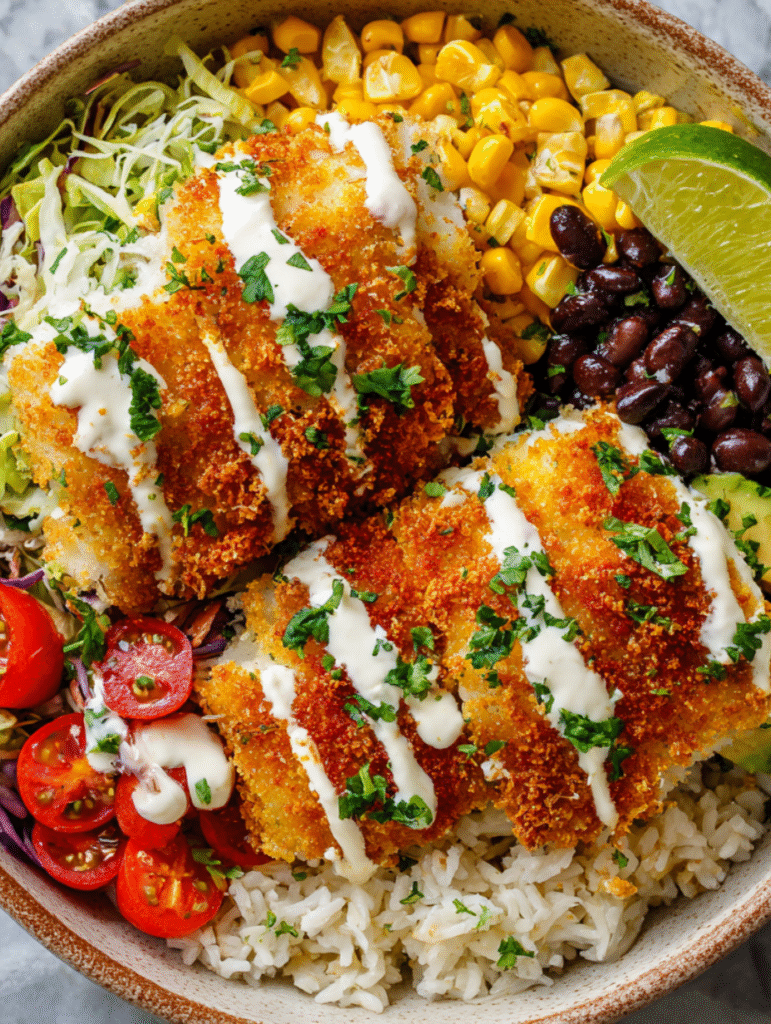 Crispy Fish Taco Bowls Recipe - Meatydelights
