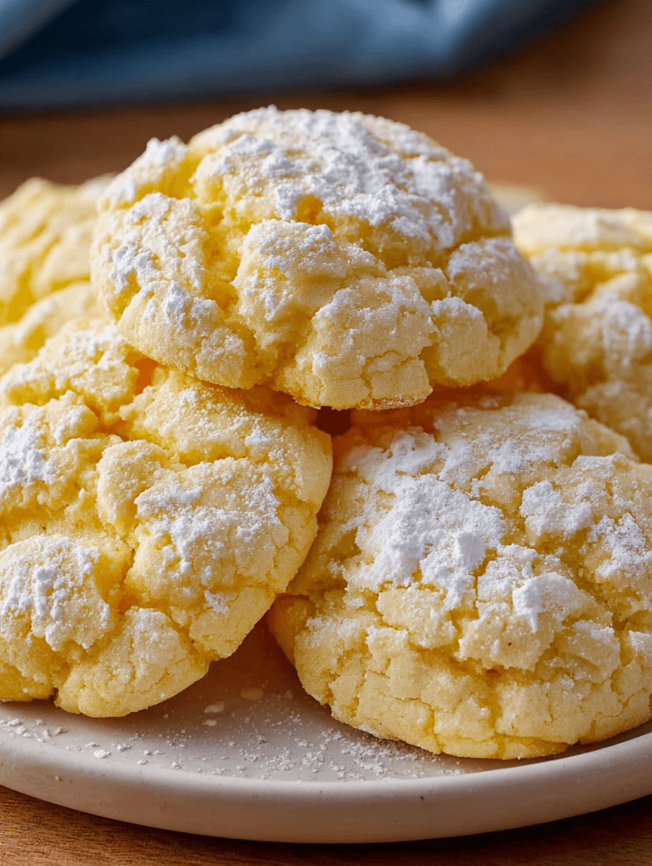 Quick Gooey Butter Cookies with Yellow Cake Recipe - Meatydelights