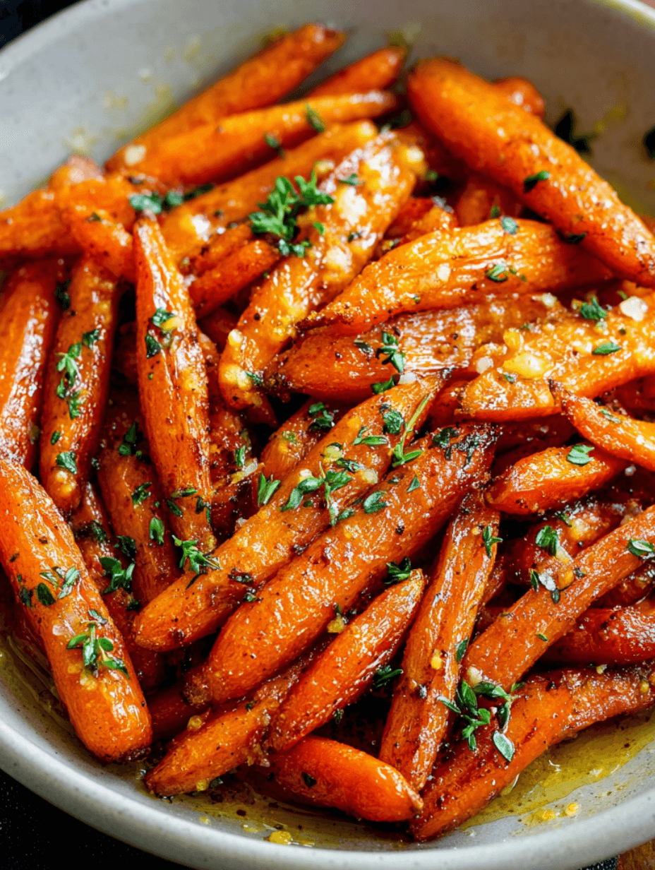Sweet and Savory Roasted Carrots with Honey Garlic Butter Recipe ...