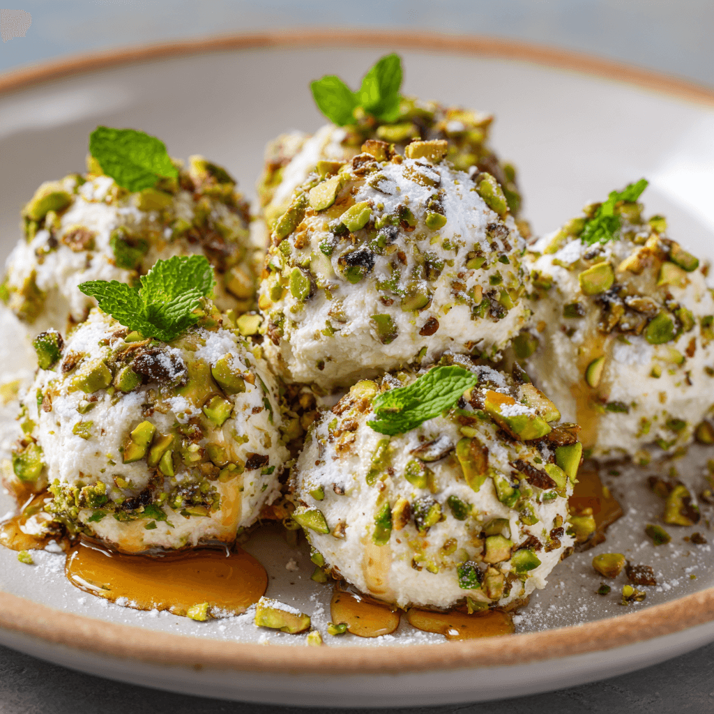 Ricotta Pistachio Honey Bites Recipe - Meatydelights