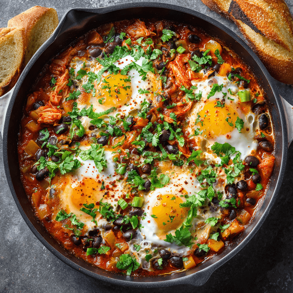 Kimchi and Beans Shakshuka Recipe - Meatydelights