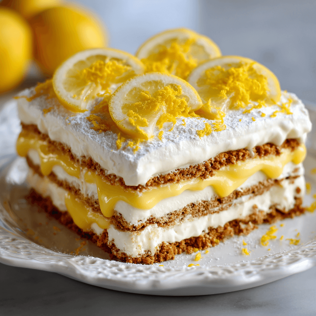 Lemon Icebox Cake Recipe - Meatydelights