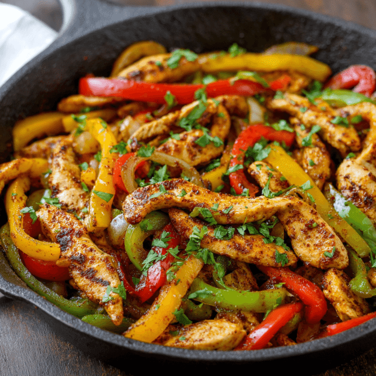 Chicken Fajita Skillet Recipe - Meatydelights